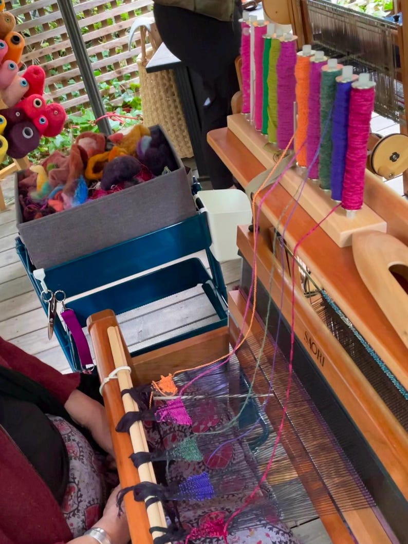 Weaving Bobbin Rack Holds 12 Wound Boat Shuttle Bobbins Maple ,sturdy ...