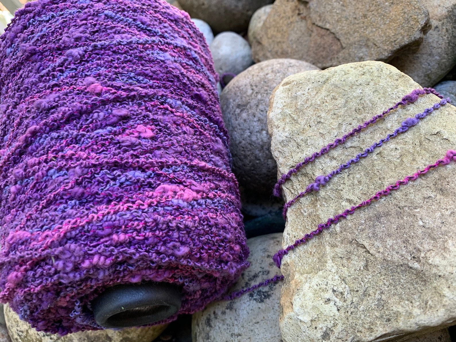 Bulky Cotton Blend Nubby Textured Yarn purple Blend machine - Etsy