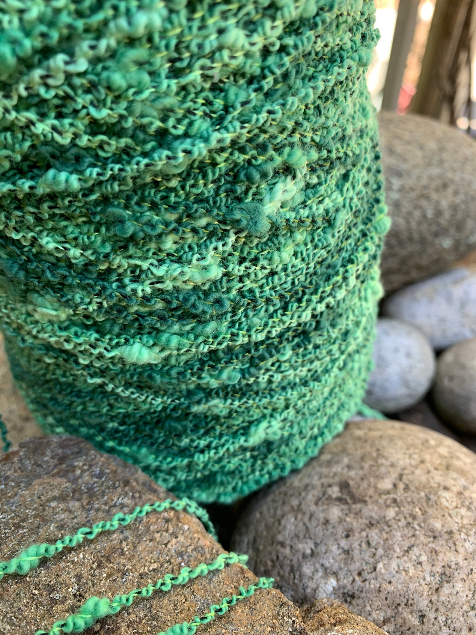 Bulky Cotton Blend Nubby Textured Yarn greens Machine - Etsy