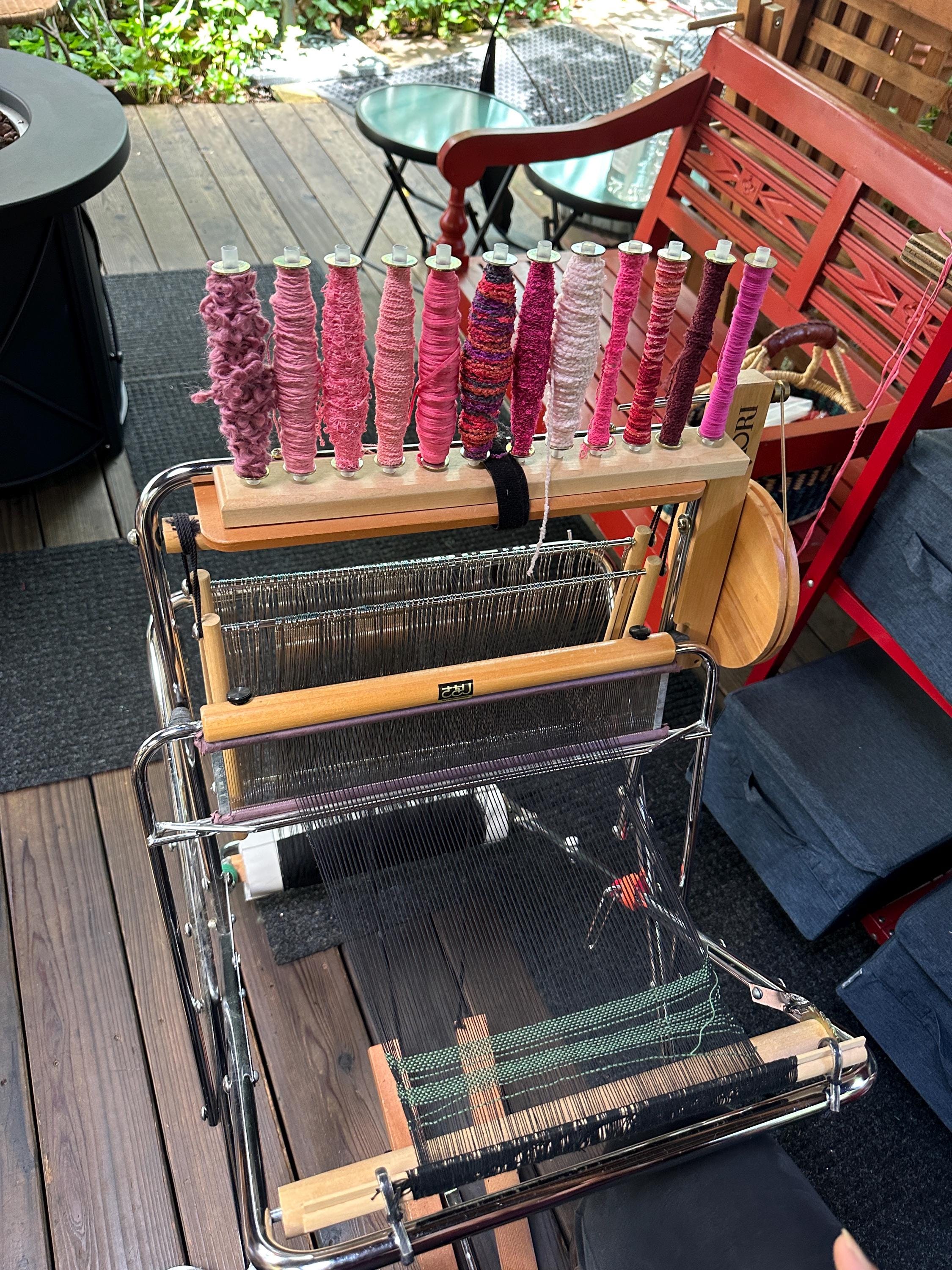 Weaving Bobbin Rack Holds 12 Wound Boat Shuttle Bobbins ,maple,sturdy ...