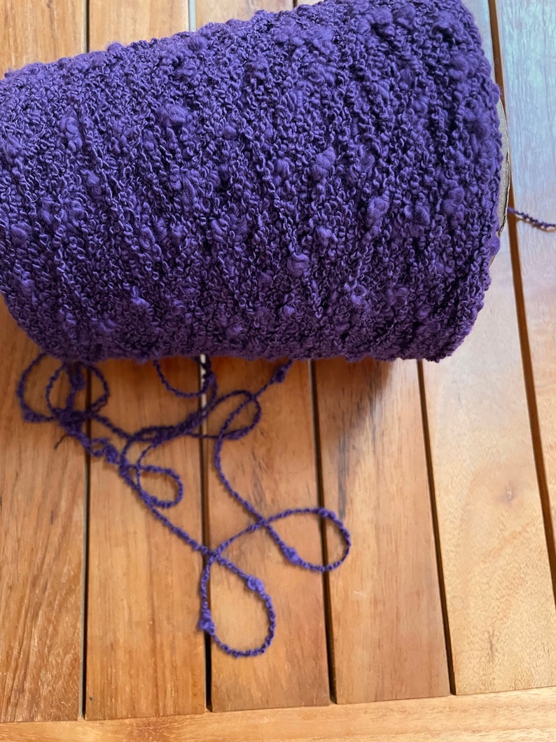 Bulky Cotton Blend Nubby Textured Yarn Purple Machine | Etsy