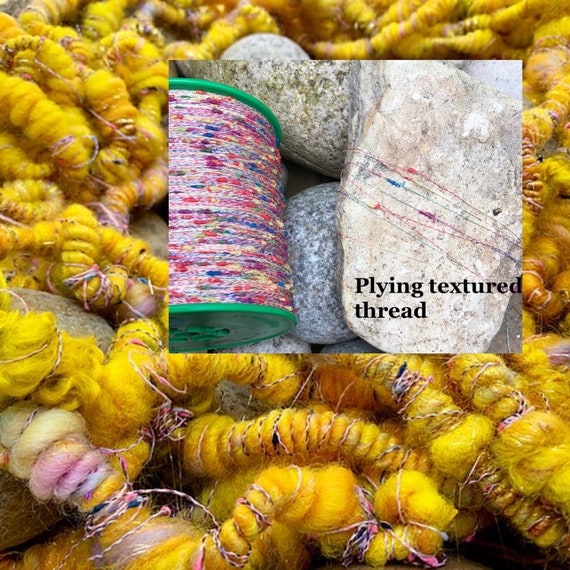 Slub Plying Thread for spinning art yarn : saorisantacruz | Etsy