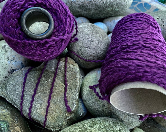 Bulky Cotton Blend Nubby Textured Yarn Purple Machine Washable ...