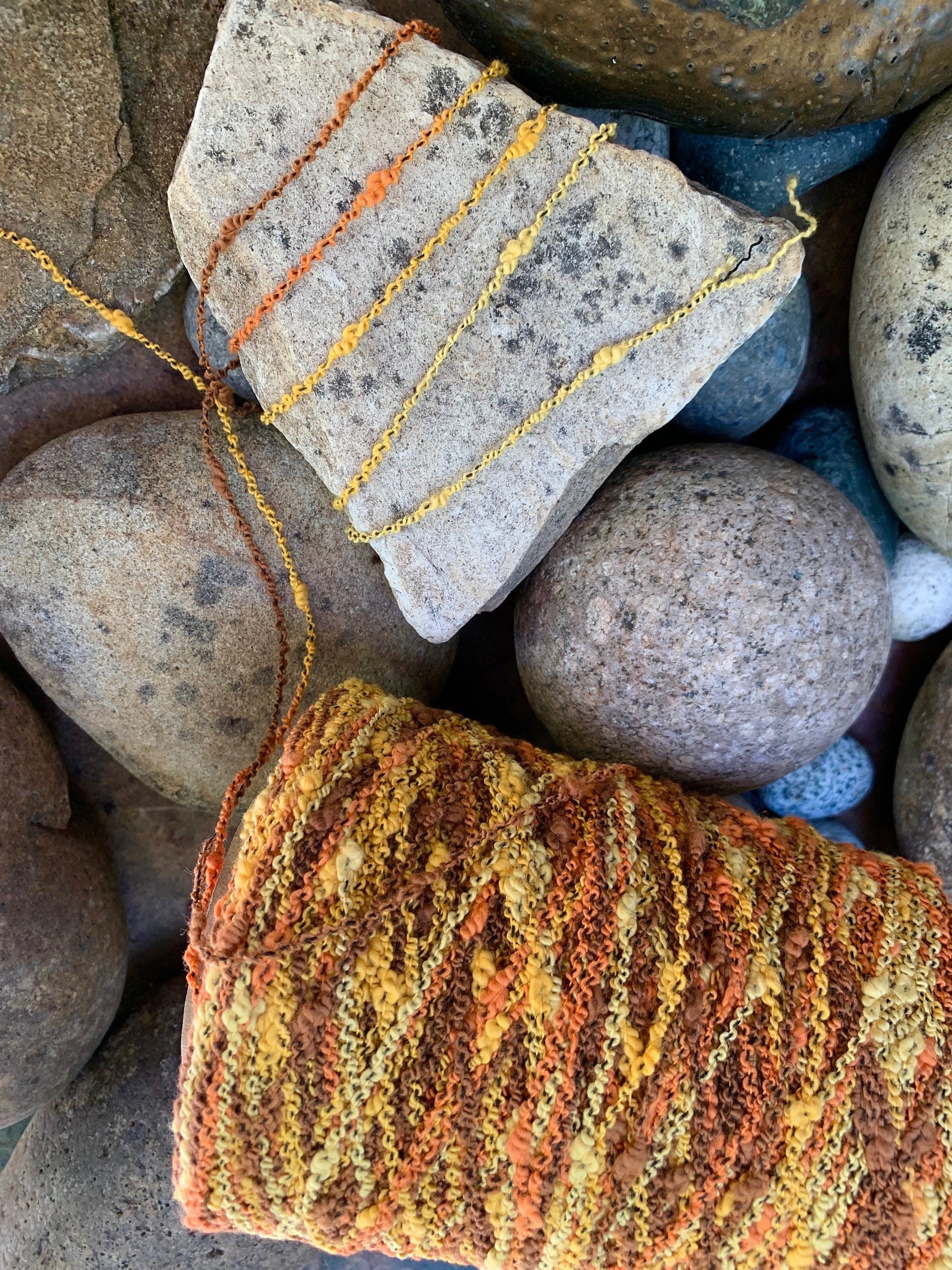 Bulky Cotton Blend Nubby Textured Yarn “harvest“ Machine Washable ...