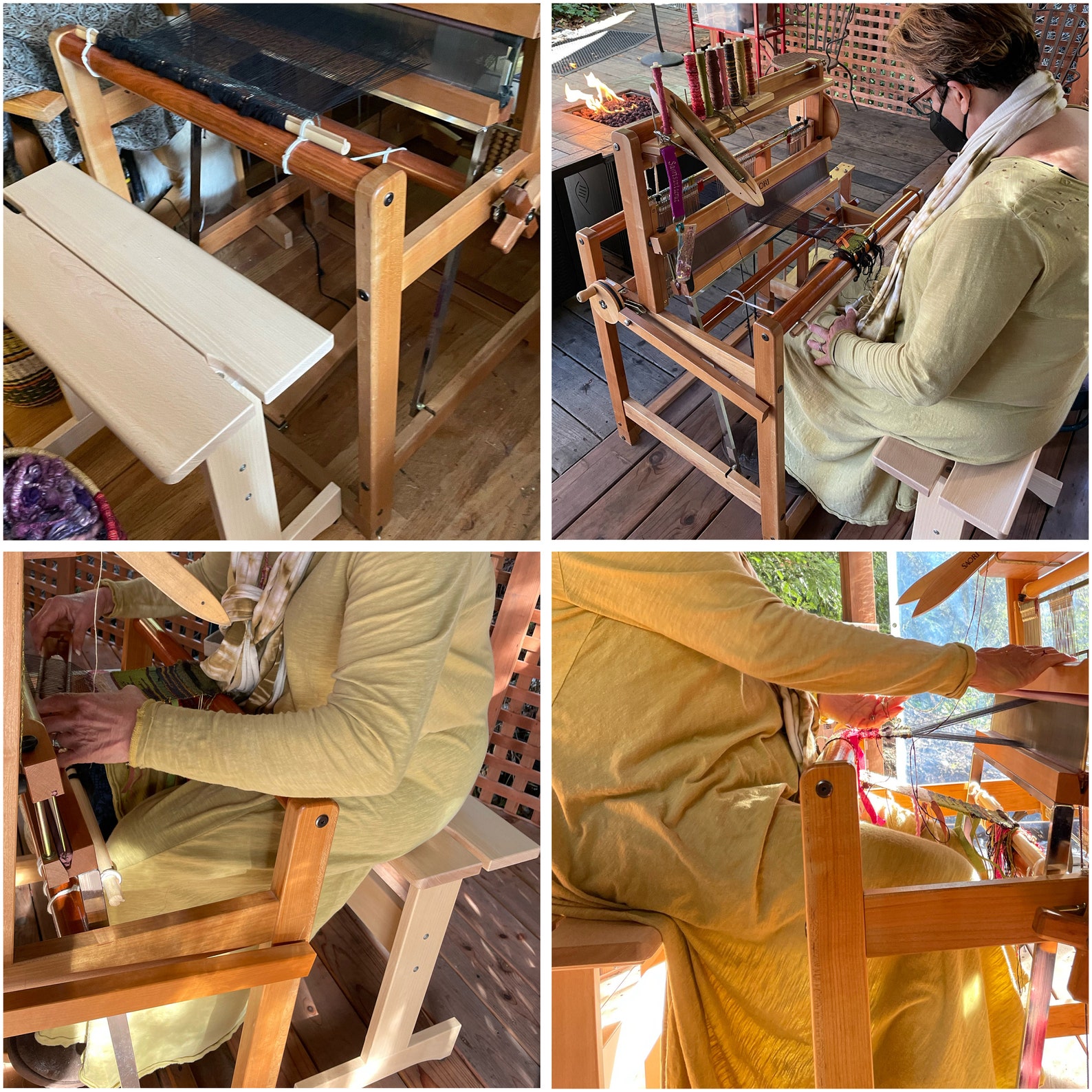 Louet Loom Bench Sturdy Safe Sitting, Lite Weight , Can Slide Inside ...