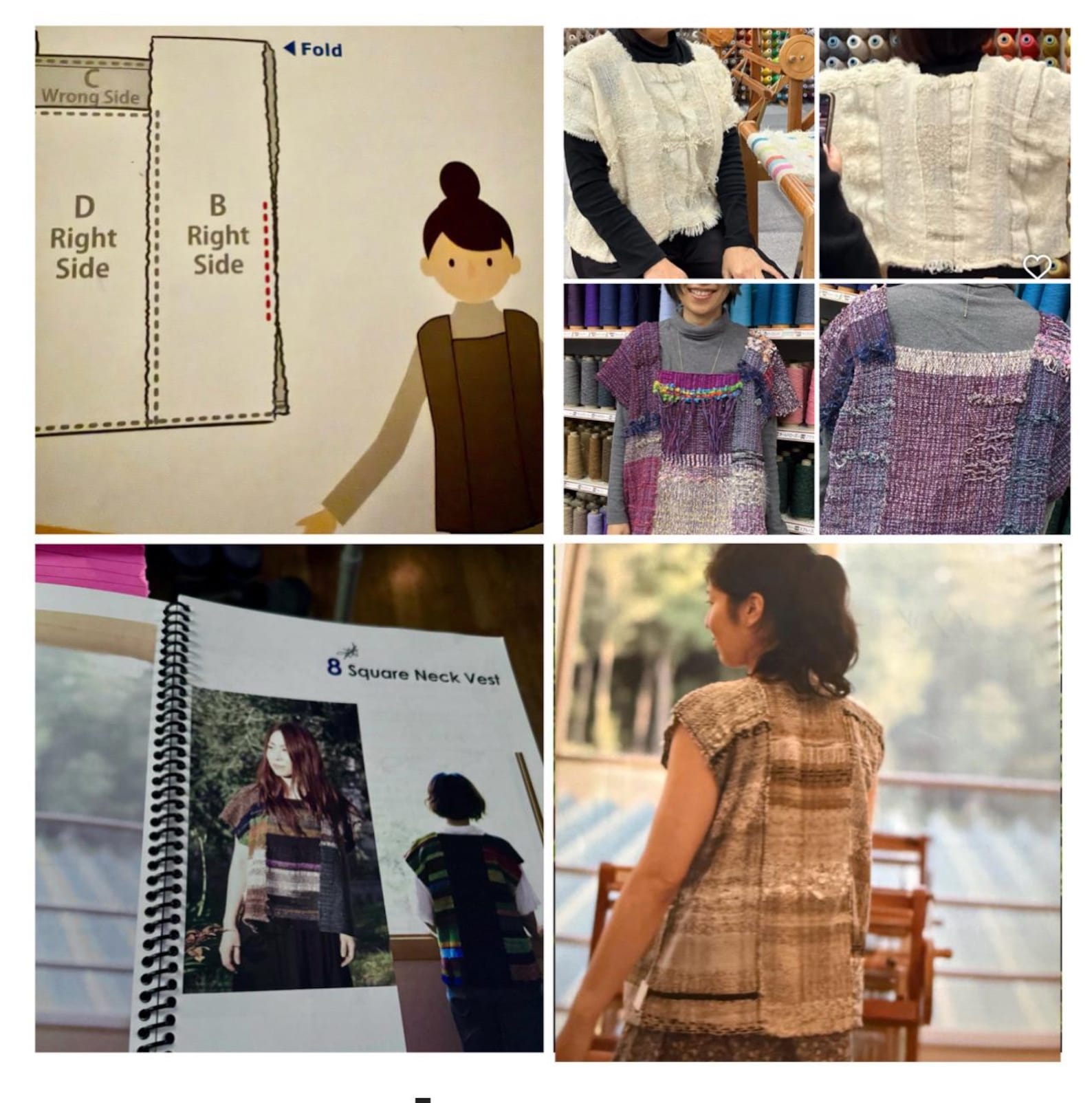 Saori Revised Beginning Sewing Pattern Book in English for Hand Woven ...