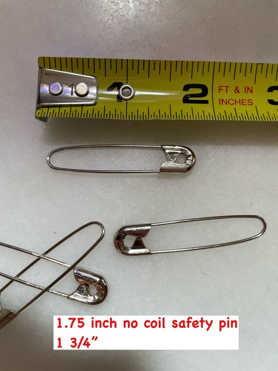 No Coil Safety Pins 1.75 1 3/444.45 Mm Long 30 Pins - Etsy