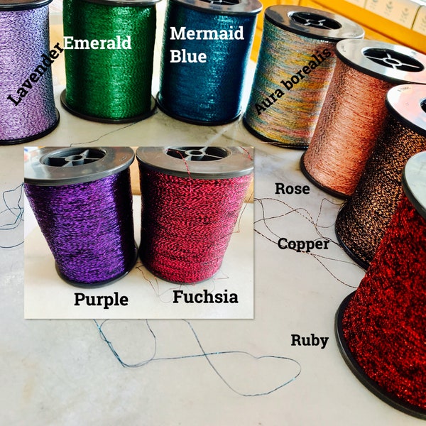 Metallic Yarn - Etsy