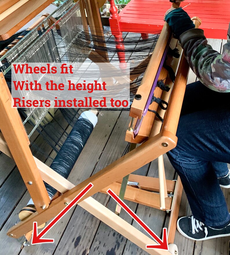 Wooden Loom Wheels Set for the WX60 Wx90 Folding Saori Looms ...