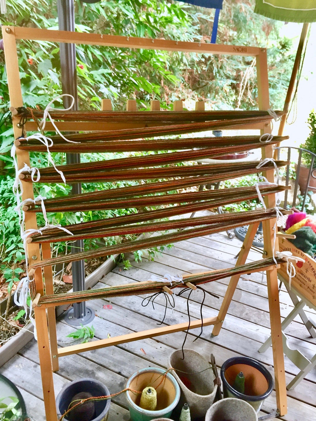 Saori Free Standing Warping Board Frame With Folding Stand Complete ,or ...