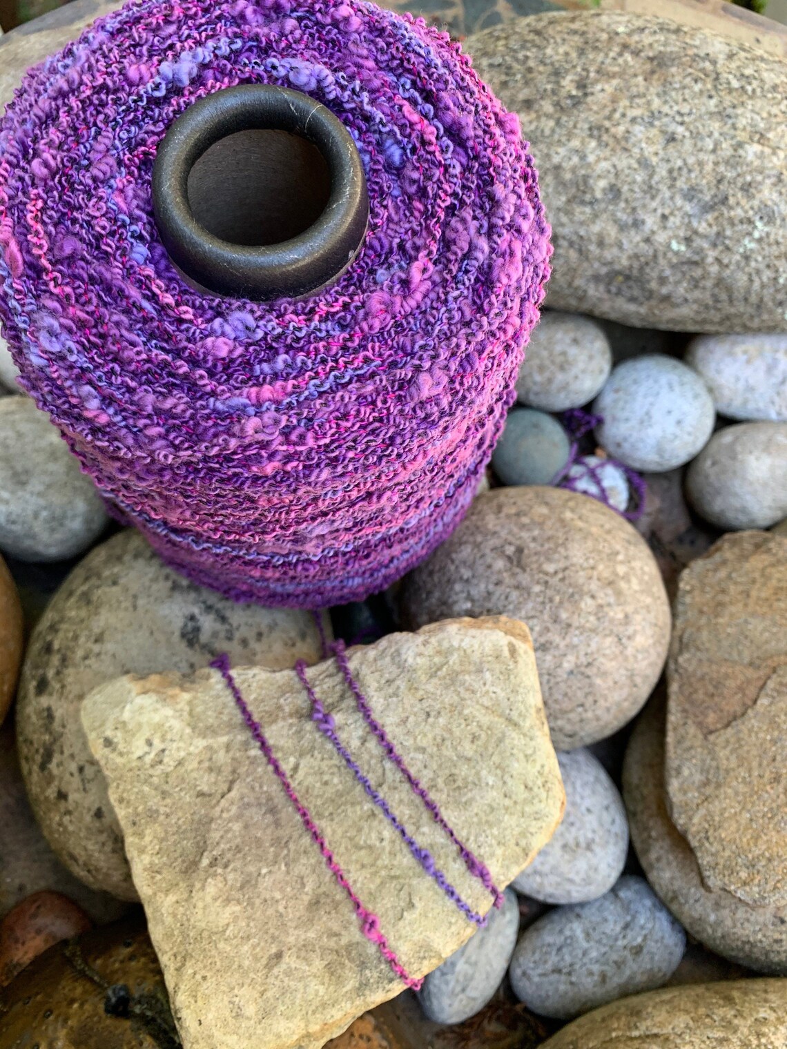 Bulky Cotton Blend Nubby Textured Yarn purple Blend machine - Etsy