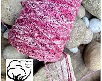 Bulky Cotton Blend Nubby Textured Yarn Purple Machine Washable ...