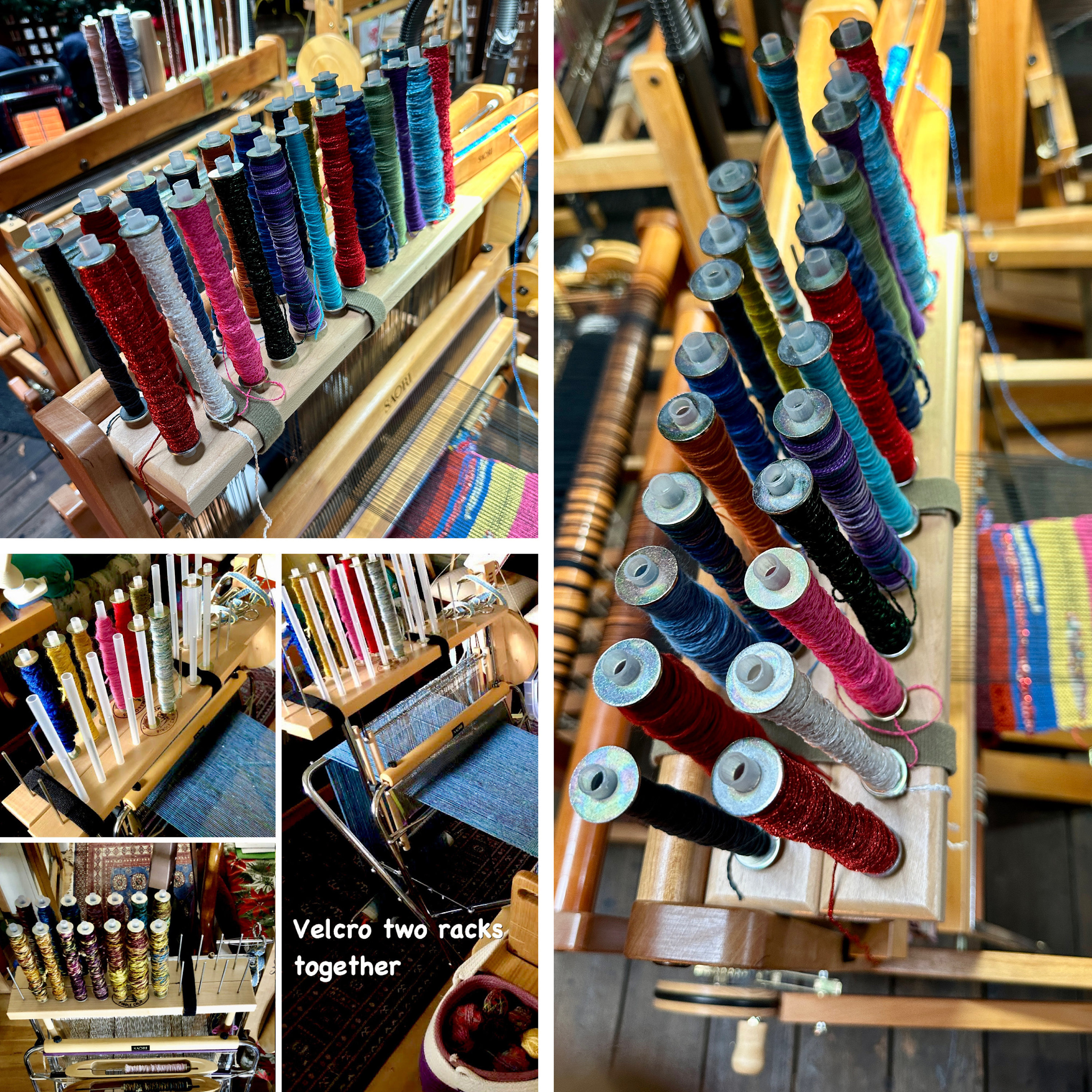 Weaving Bobbin Rack Holds 12 Wound Boat Shuttle Bobbins ,maple,sturdy ...