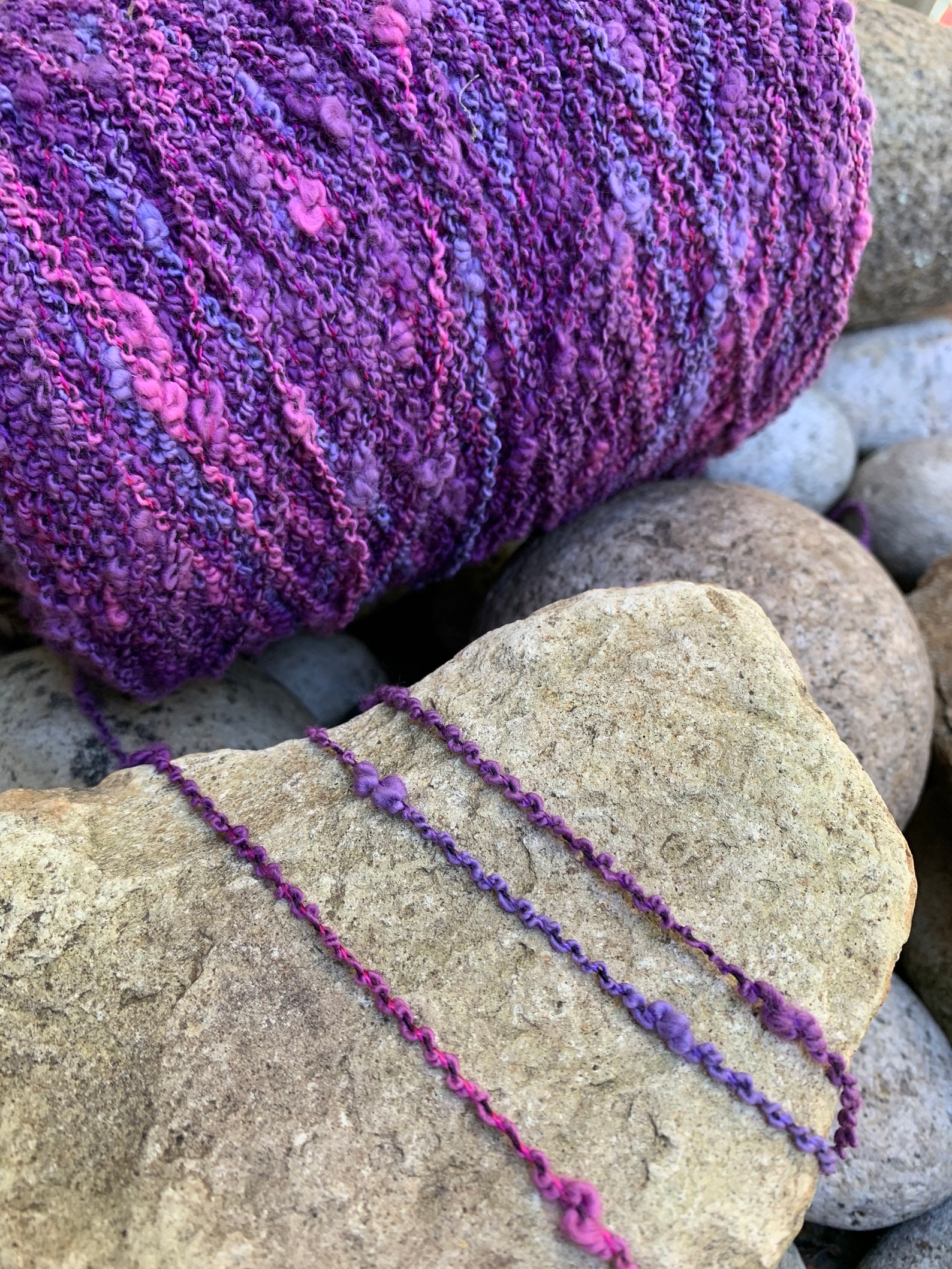 Bulky Cotton Blend Nubby Textured Yarn purple Blend machine - Etsy