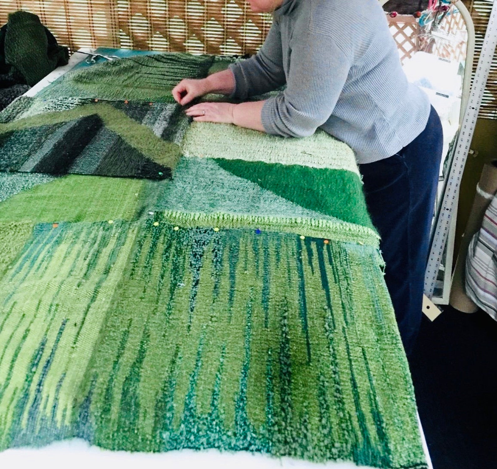 Bulky Cotton Blend Nubby Textured Yarn greens Machine - Etsy