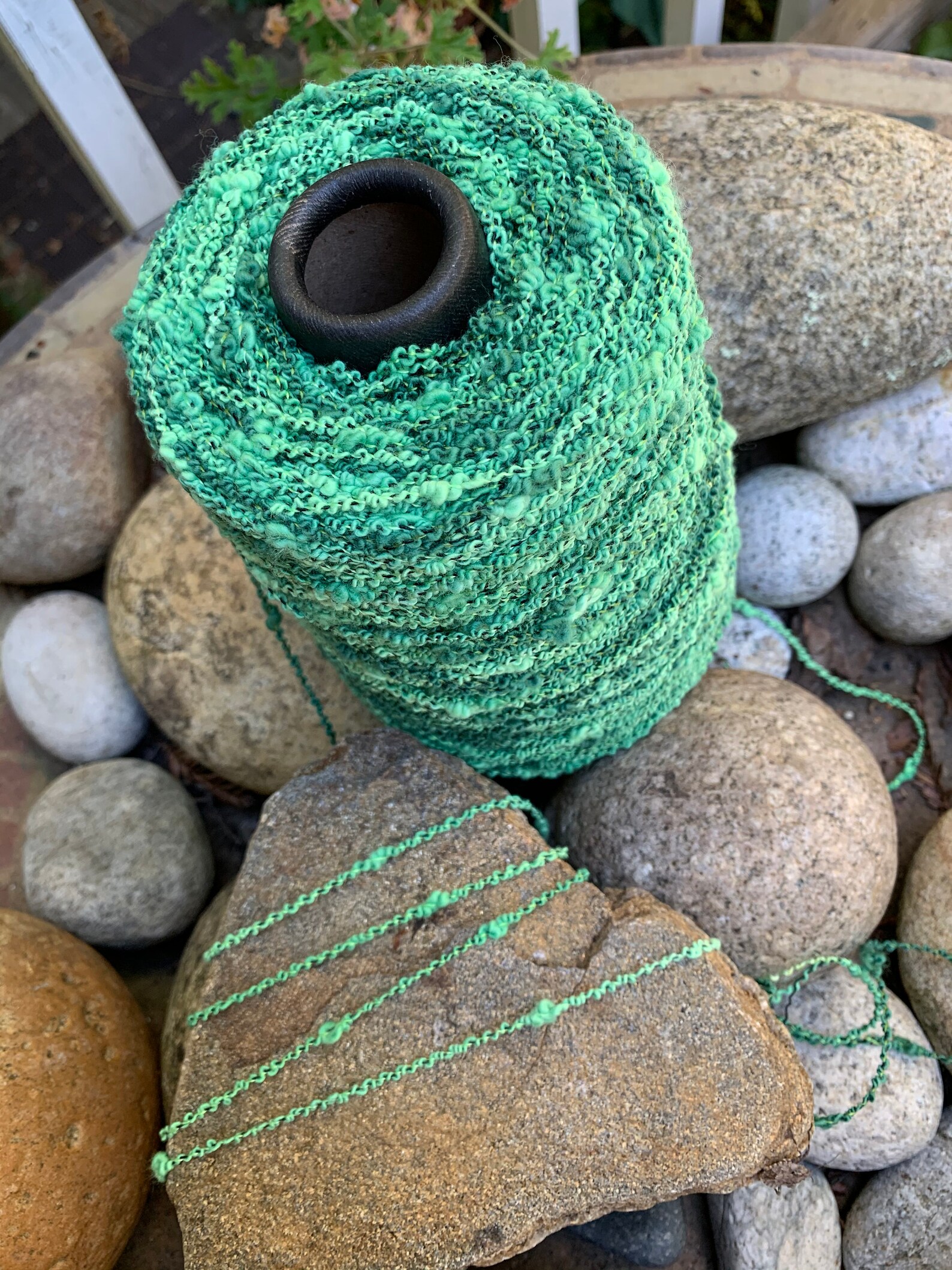 Bulky Cotton Blend Nubby Textured Yarn greens Machine - Etsy
