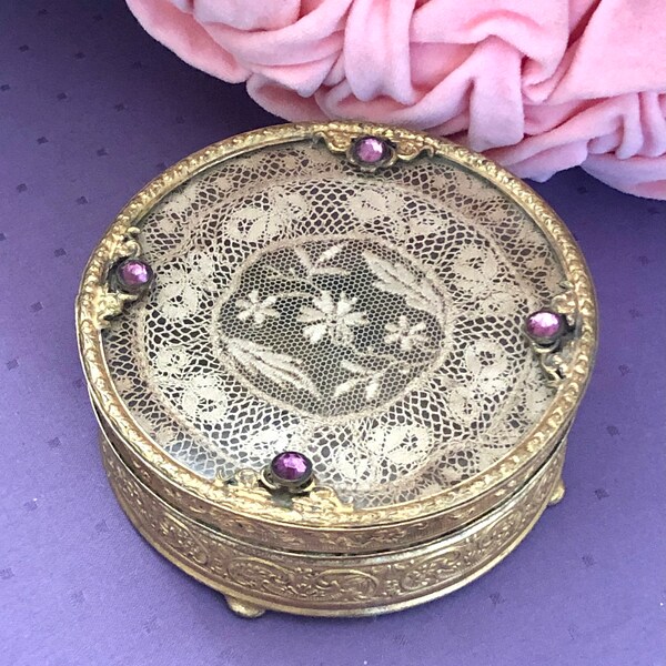 Jeweled Trinket Box - Etsy
