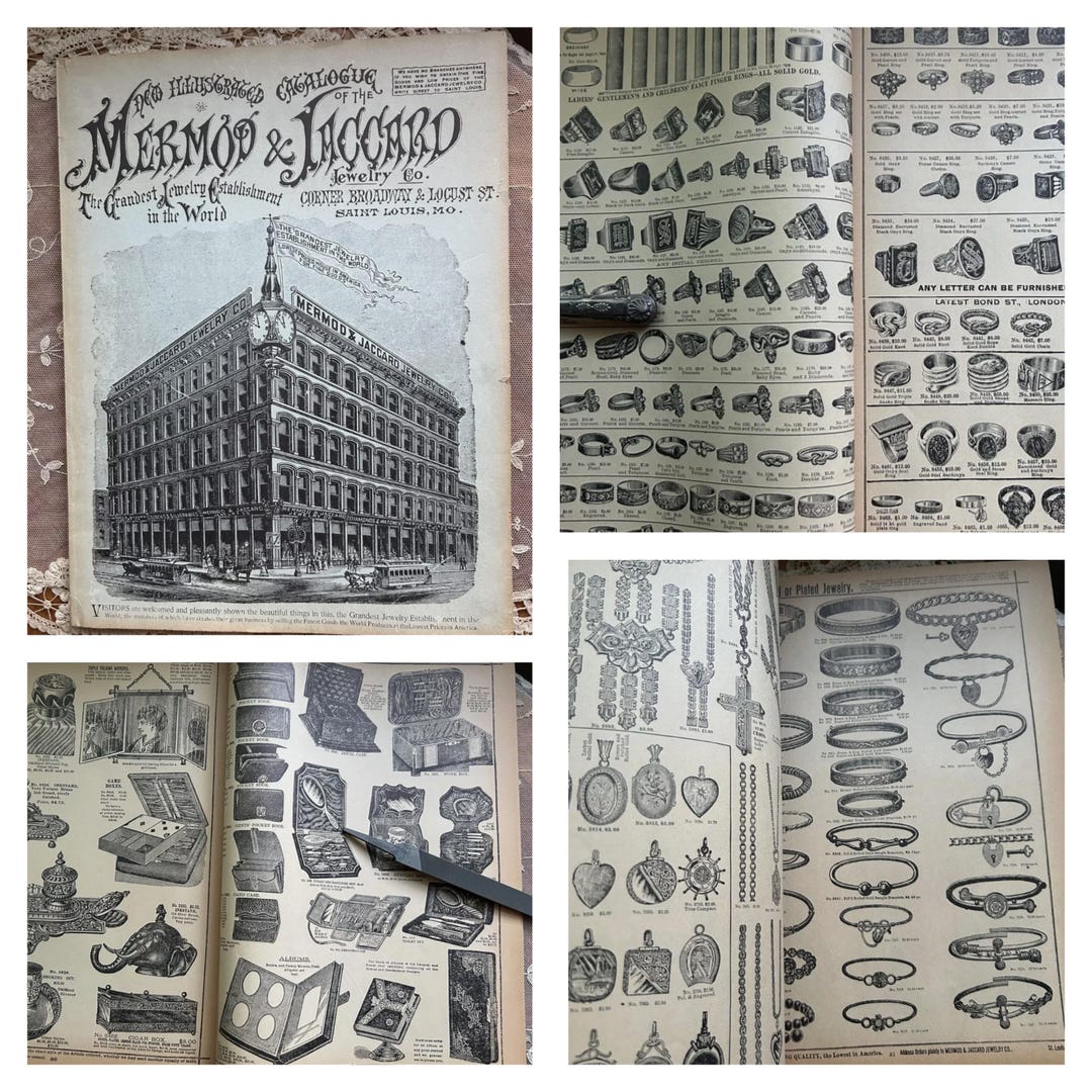 Antique 1880s Victorian Jewelry Pocket Watches Catalog Silverware Cut ...