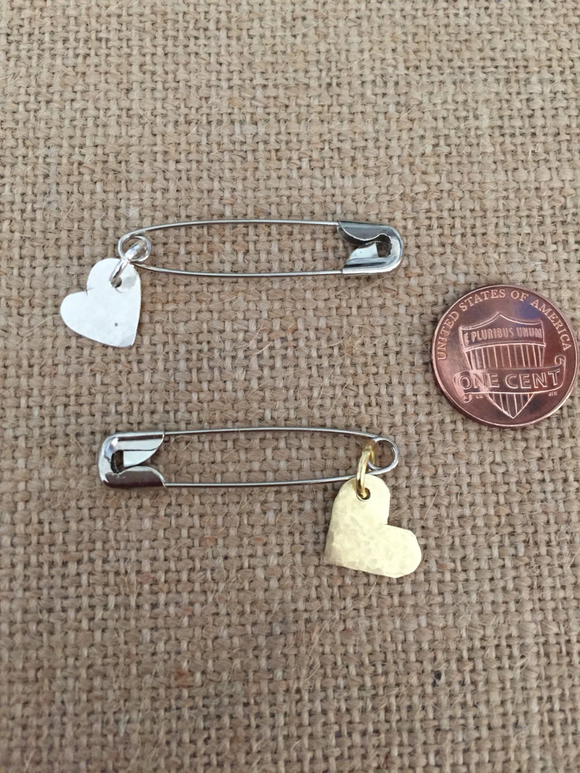 SAFETY PIN With Hammered Heart Noh8 Stronger Together - Etsy