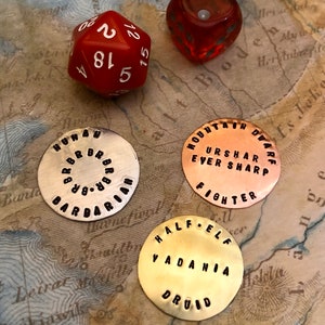 CUSTOM D&D Character Tokens, Personalized Dnd Character Markers ...