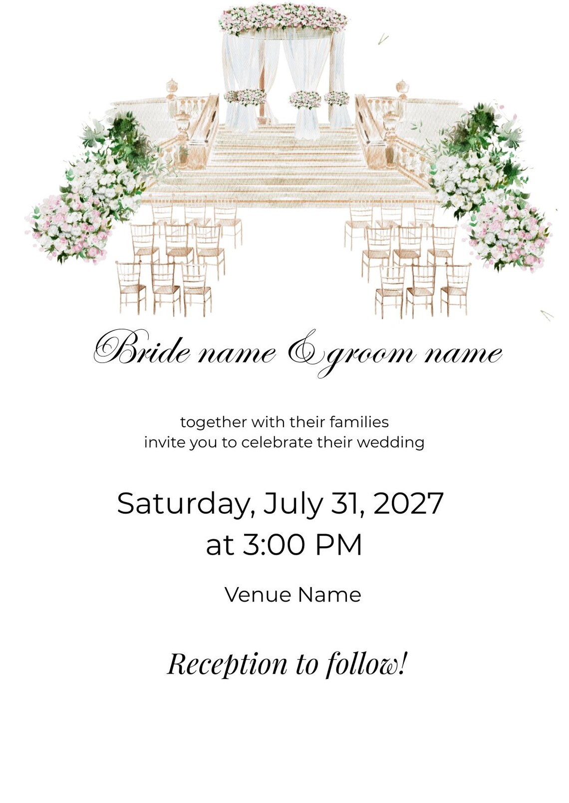 Editable WEDDING Invitation/ Printable Wedding Inviation - Etsy