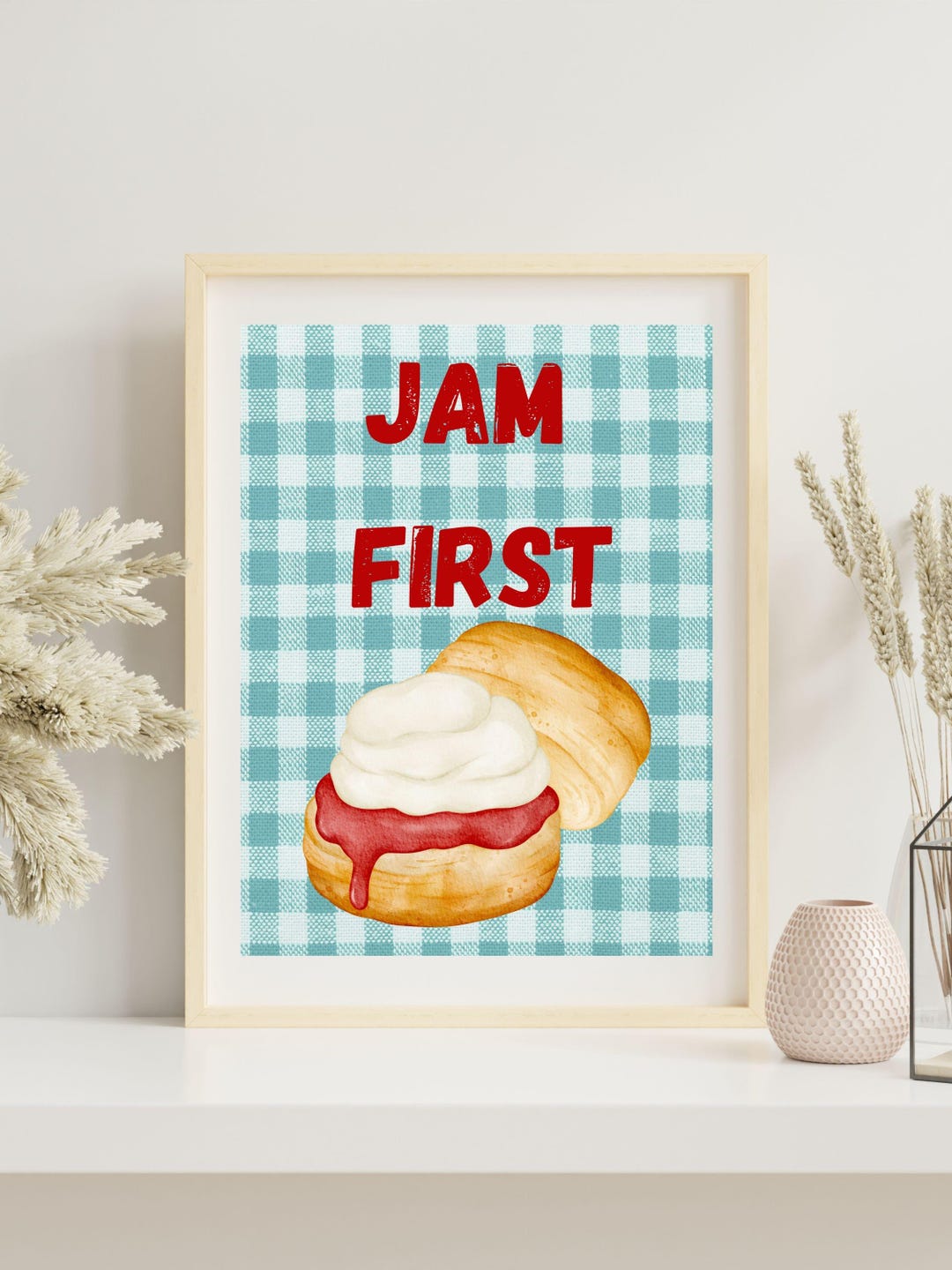 Jam First Scone Poster - Wall Art - Poster - Cornwall - Etsy