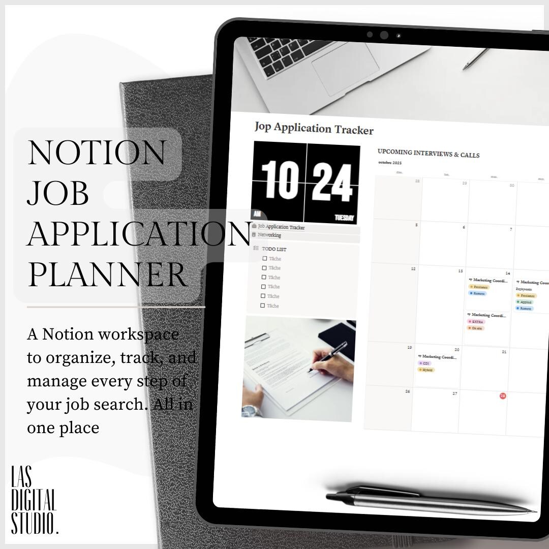 Notion Job Application Planner | Job Search Tracker Template (PDF ...