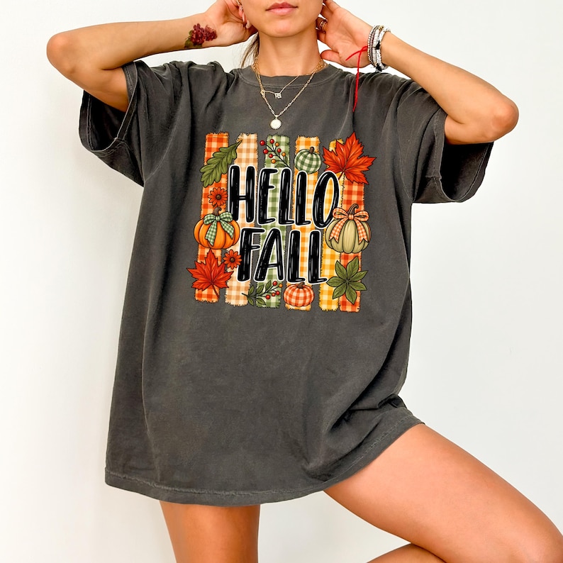 Comfort Colors® Hello Fall Shirt, Thanksgiving T-shirt, Fall Vibes Tee ...
