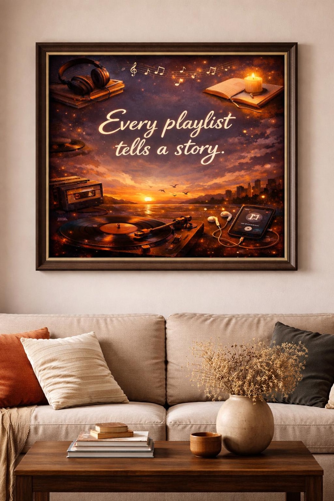 Every Playlist Tells a Story Wall Art Printable | Music Quote Poster ...