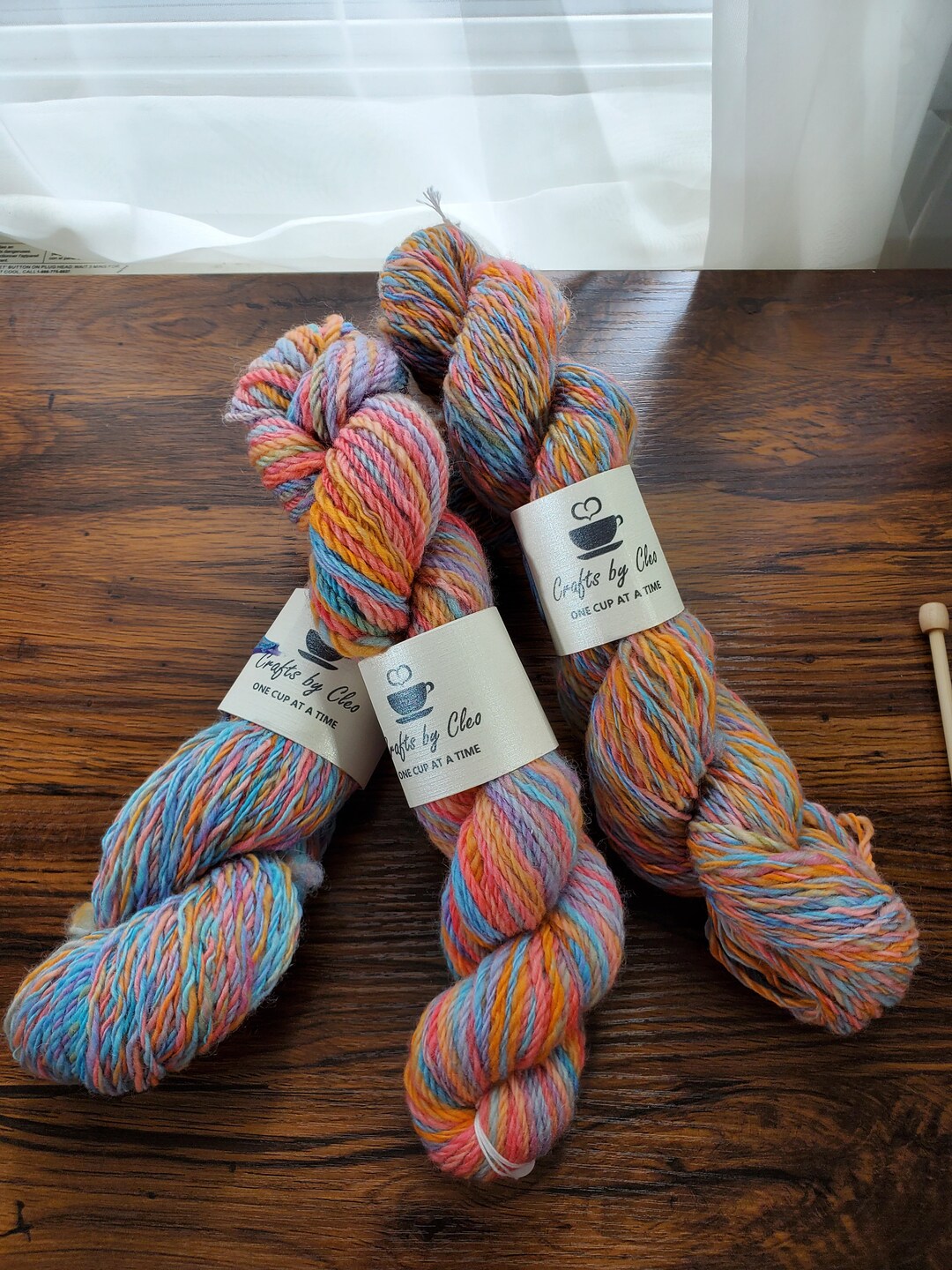 Hand-spun "sherbet Sunset" Yarn - Etsy