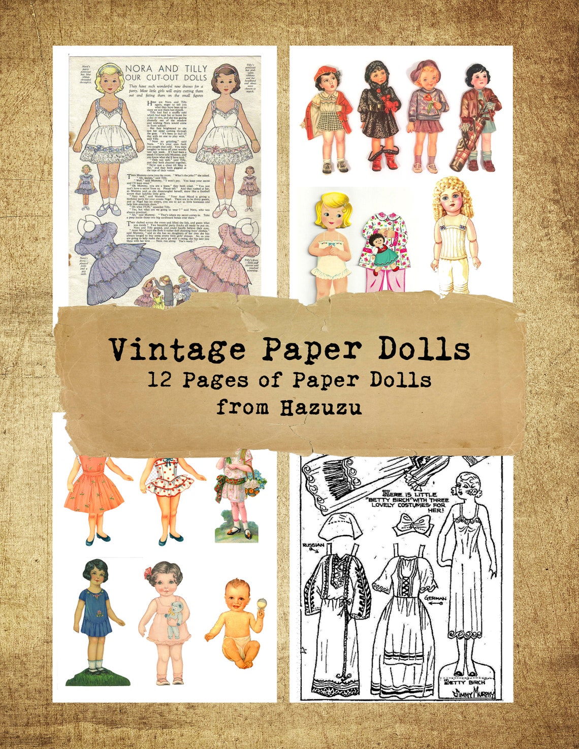 Vintage Paper Dolls Bundle Paper Pack Girl Doll Child - Etsy