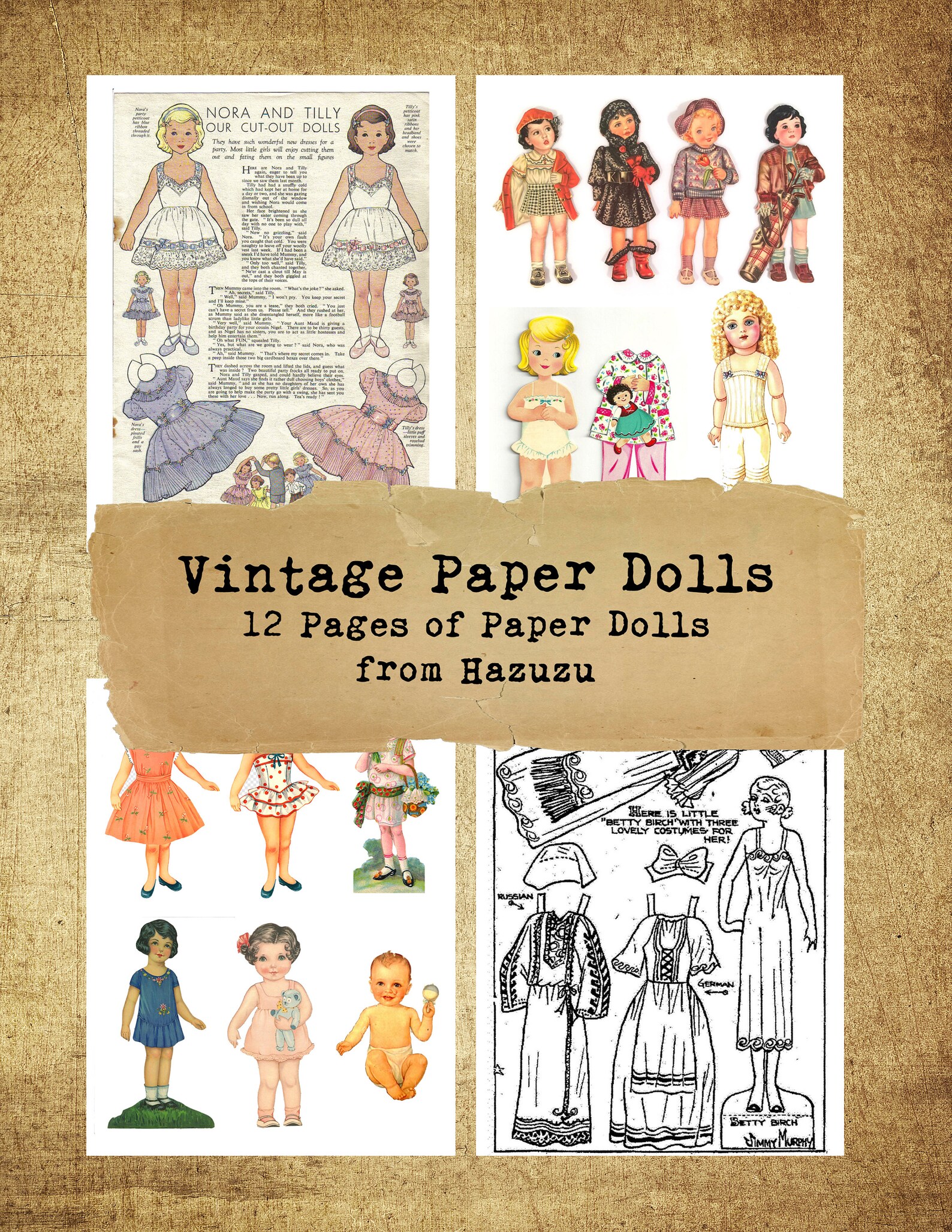 Vintage Paper Dolls Bundle Paper Pack Girl Doll Child - Etsy