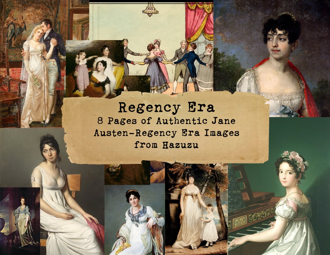 Regency Era Fashion Plates Jane Austen Portrait Clip Art Vintage ...