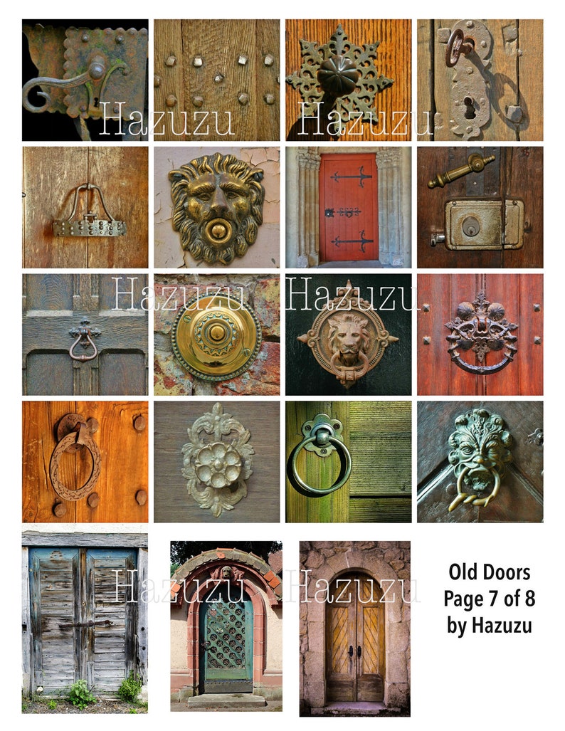 Old Doors Locks & Keys Bundle 8 Pages Rustic Clip Art Instant - Etsy