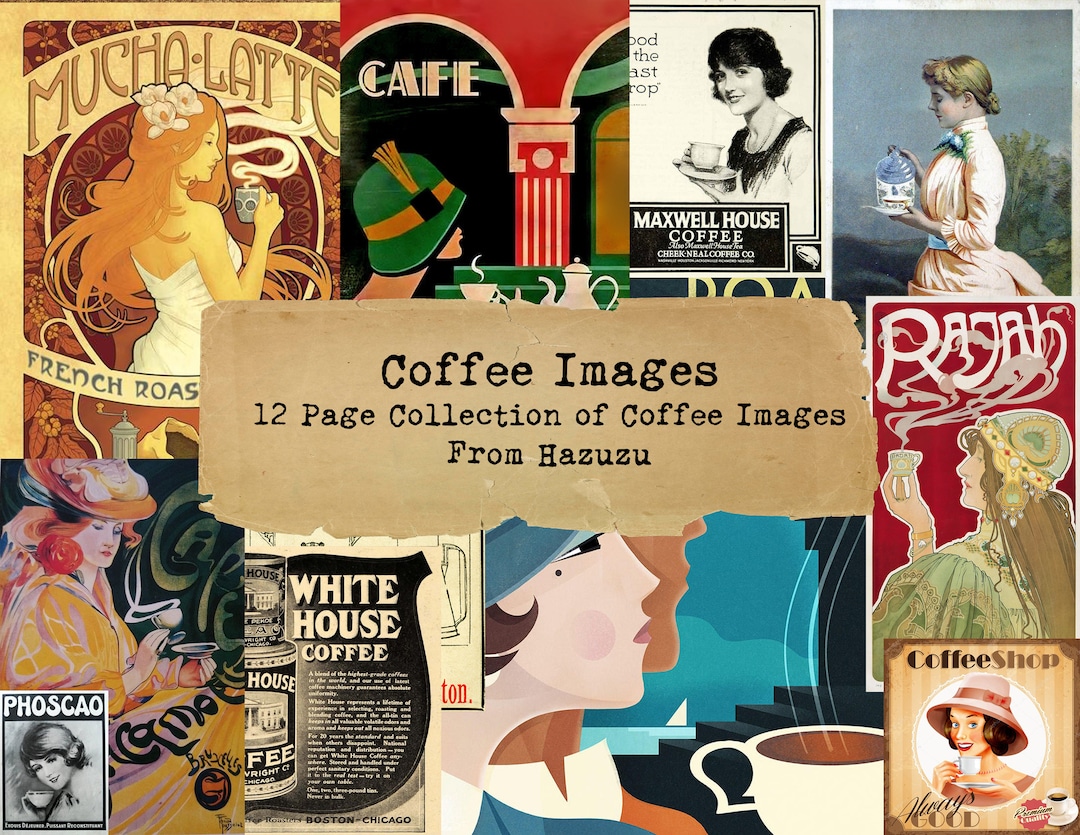 Coffee Bundle Printable Collage Sheet Art Instant Download Digital ...