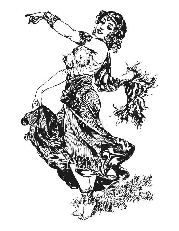 Gypsy Dancer Drawing