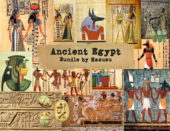 Bookbinding Ancient Egypt Printable Paper Pack Bundle Egyptian paper ...