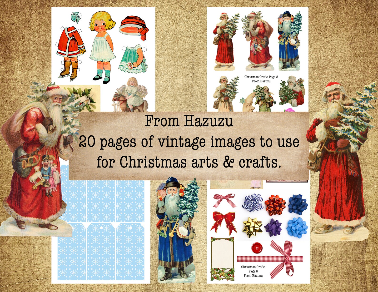 Christmas Crafts Bundle Cards Tags Ephemera Instant Download - Etsy