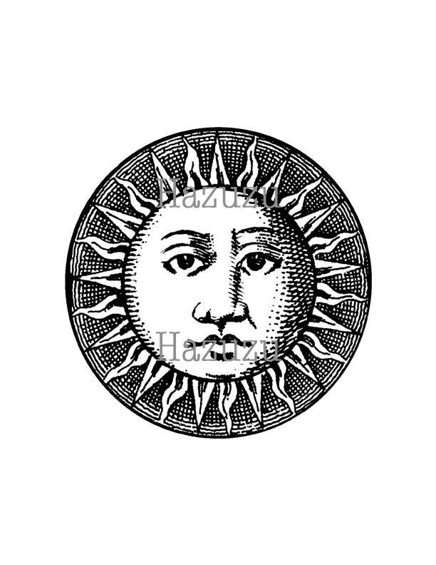 MEDIEVAL SUN PNG Celestial Clip Art Transparent Background - Etsy Canada