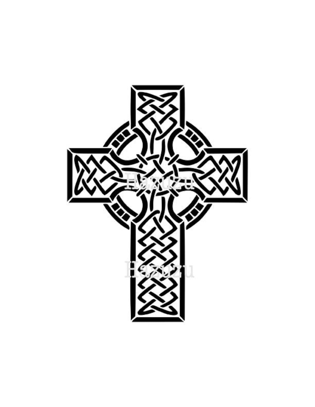 Celtic Cross PNG Christian Irish Ireland Clip Art Transparent Back Digital Stamp Instant ...