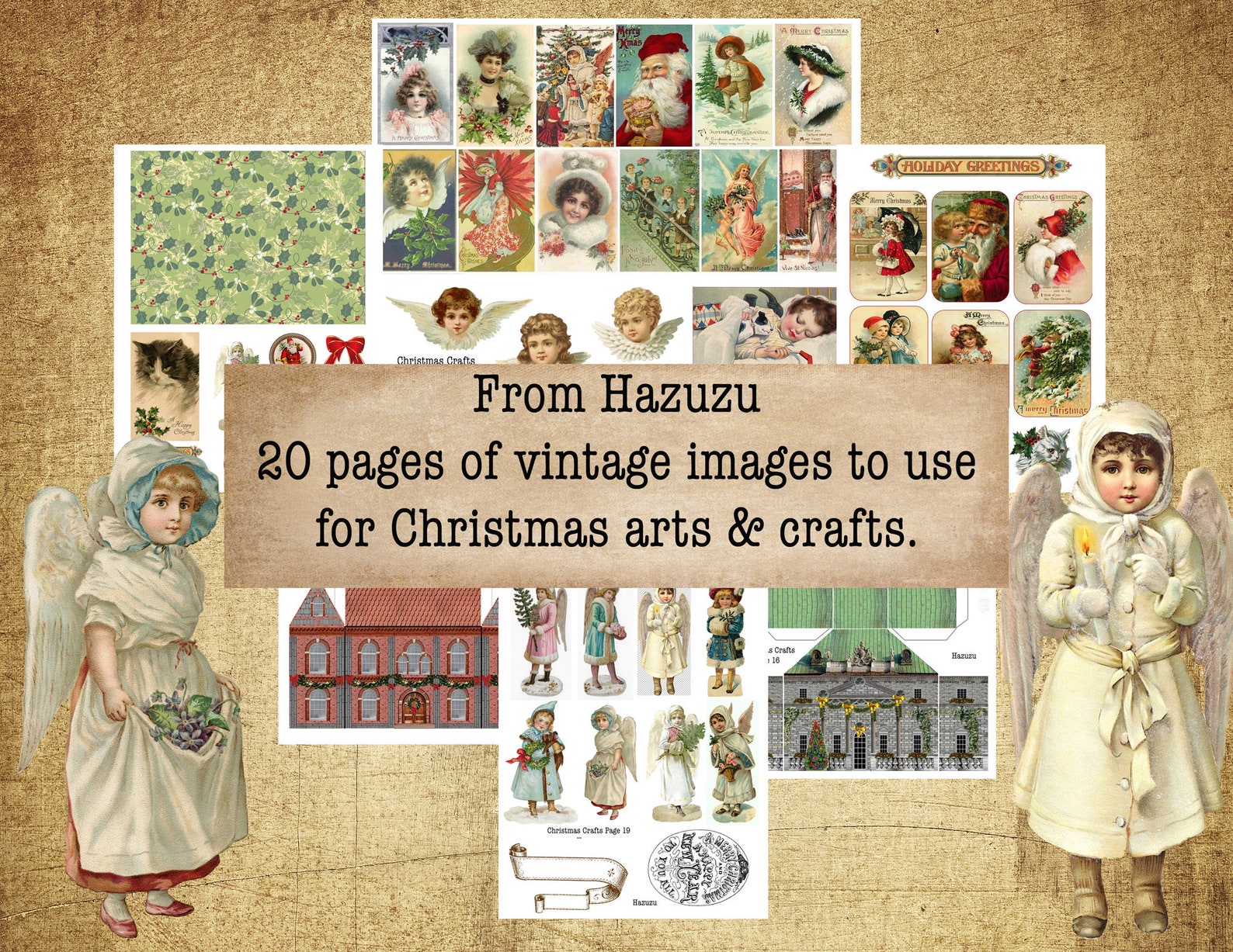 Christmas Crafts Bundle Cards Tags Ephemera Instant Download - Etsy