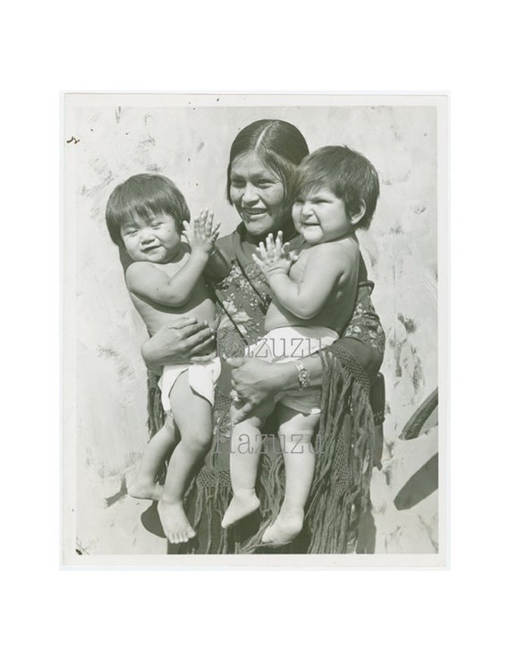Native American First Nations Photo Mother Children Twins - Etsy Australia