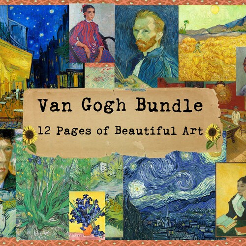 Van Gogh Bundle Printable Impressionist Paintings Paper Pack - Etsy