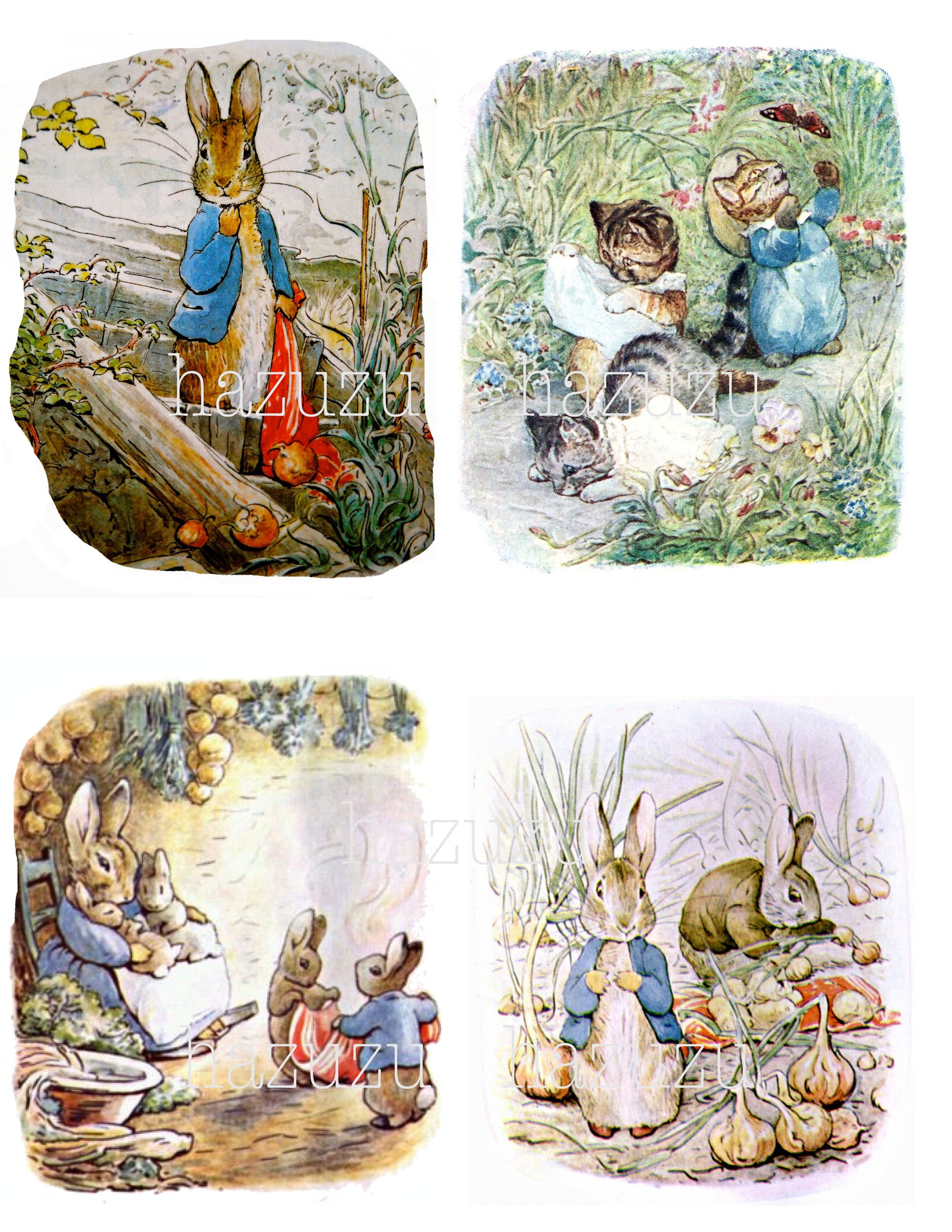 Peter Rabbit Bundle Beatrix Potter PNG Digital Instant Download ...