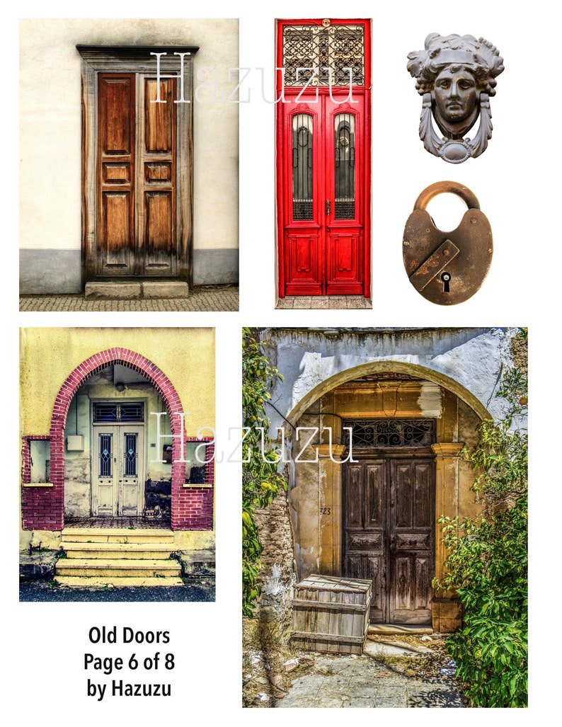Old Doors Locks & Keys Bundle 8 Pages Rustic Clip Art Instant - Etsy