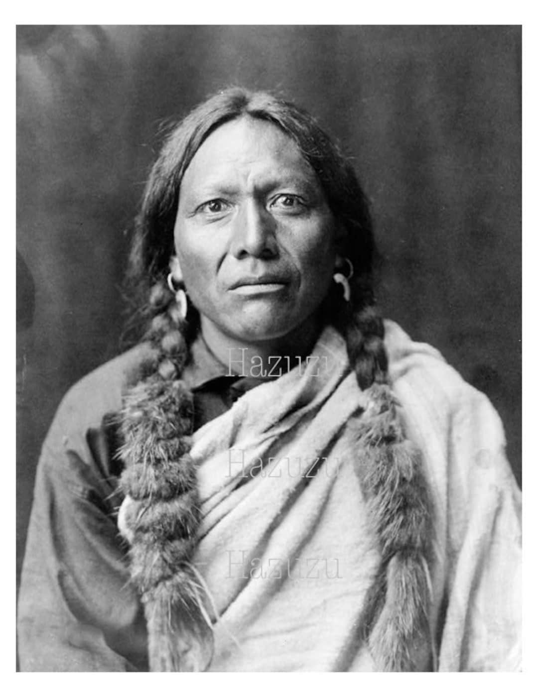 Native American Photo Man First Nations Tintype Cabinet Photograph 1800 ...