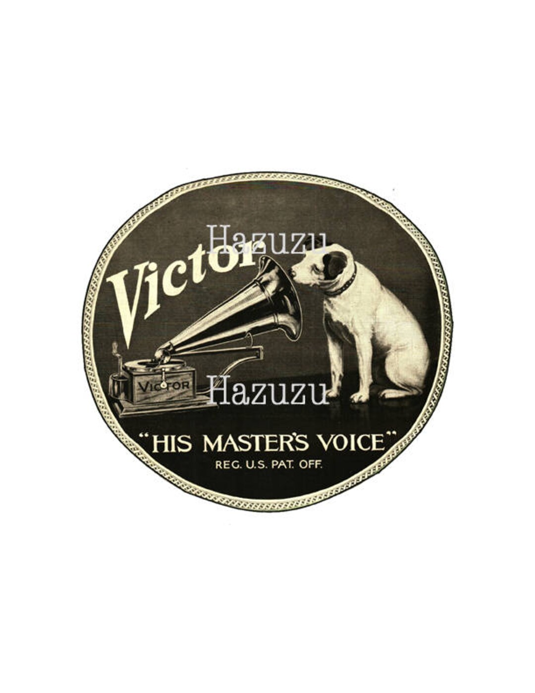 RCA Victor Dog His Masters Voice Advertising PNG Clip Art Antique ...