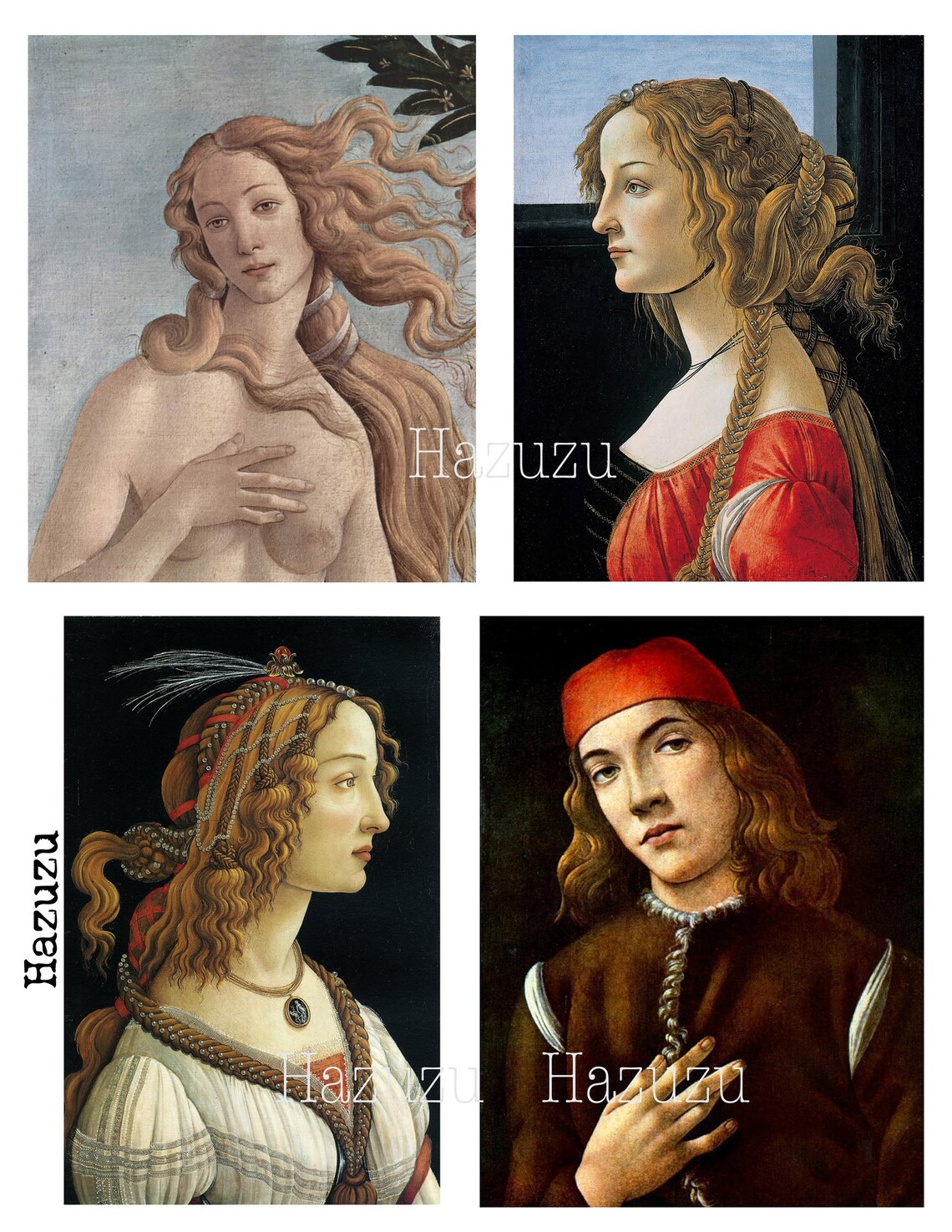 Botticelli Renaissance Printable Paintings Boticelli Paper | Etsy