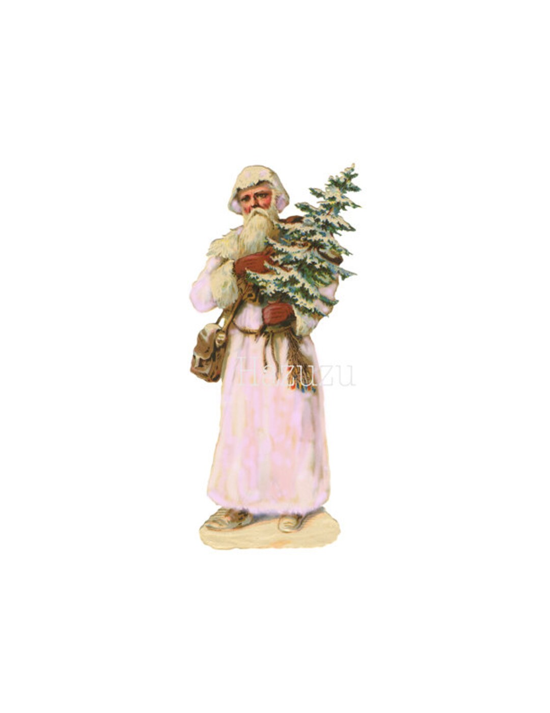 Pink Suit Santa Vintage PNG Victorian Christmas Clip Art Transparent ...