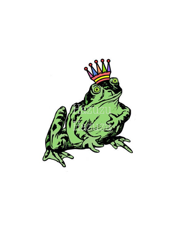 Enchanted Frog Prince PNG Clip Art Vintage Fairy Tale | Etsy